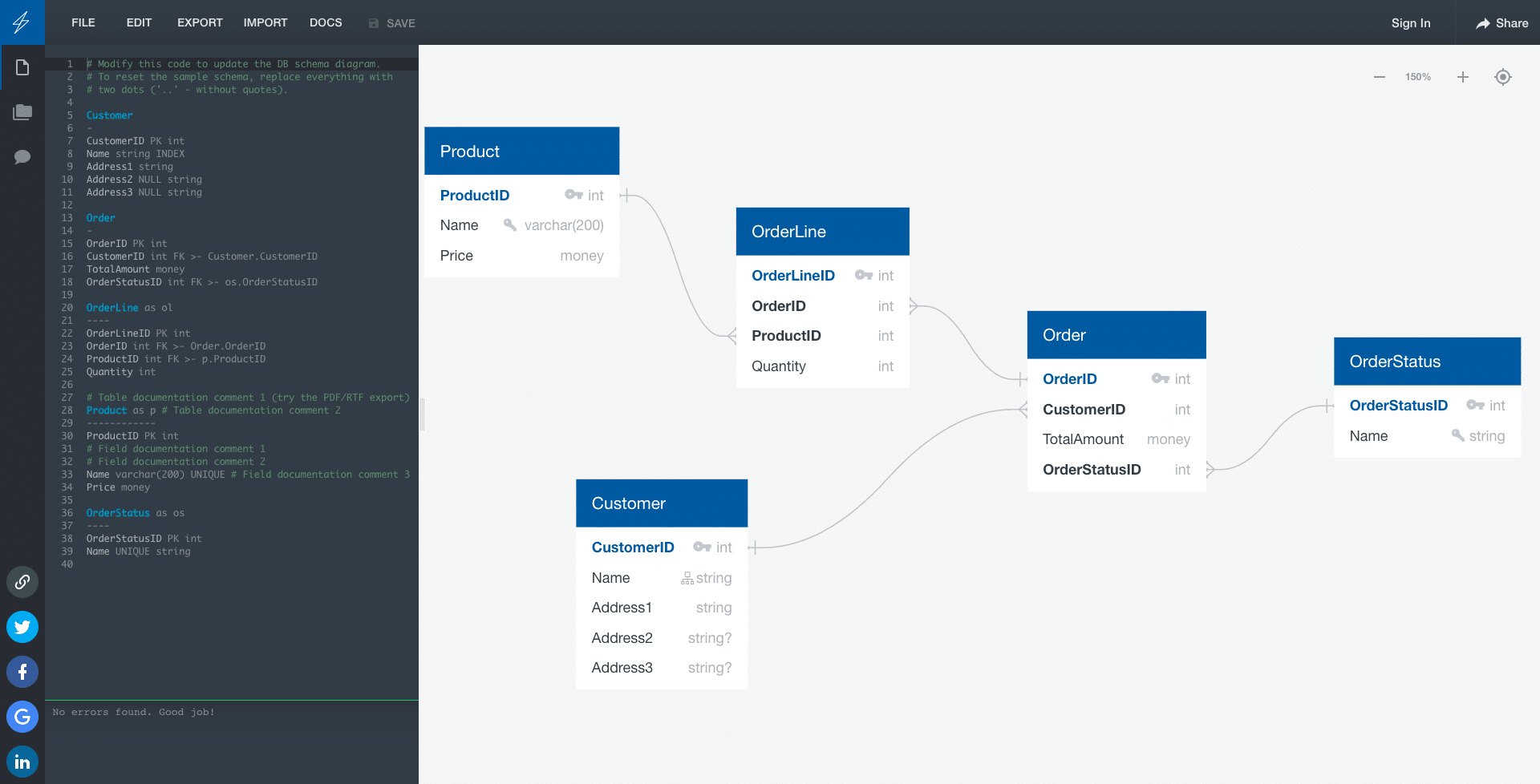เครื่องมือวาด Database diagrams ที่ง่ายแถม Export ได้ด้วย | ITTHIPAT